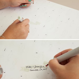 Colourable Wedding Guest Book - Instant Download - Unique Guest Book ...