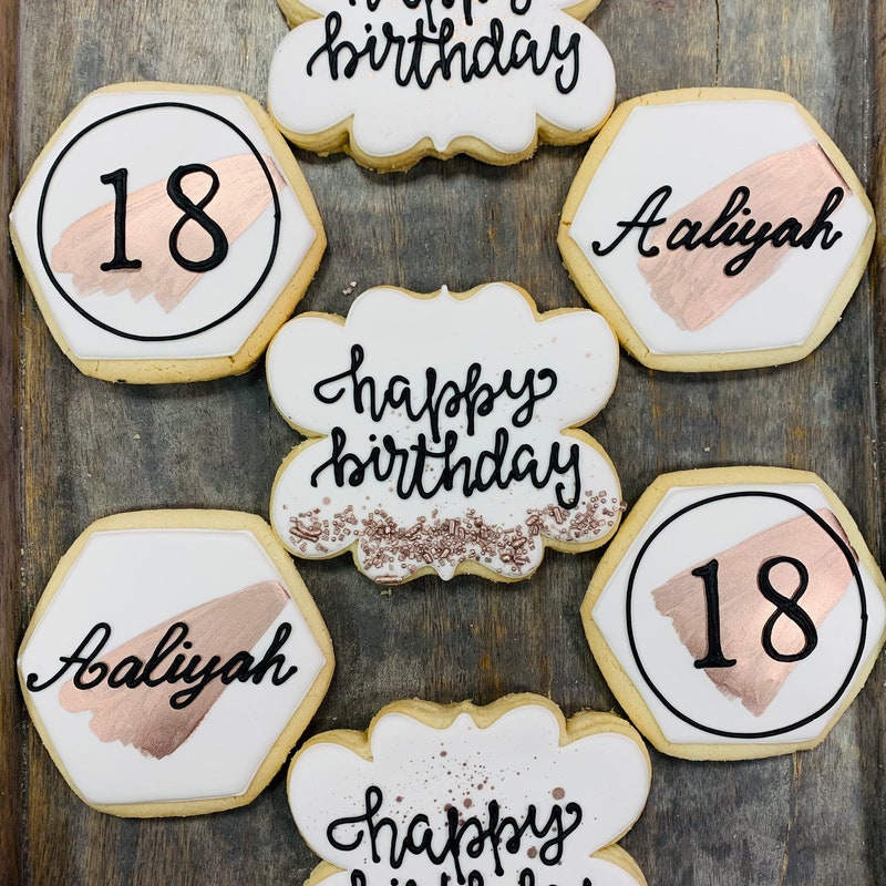 Rose Gold Cookies - Etsy