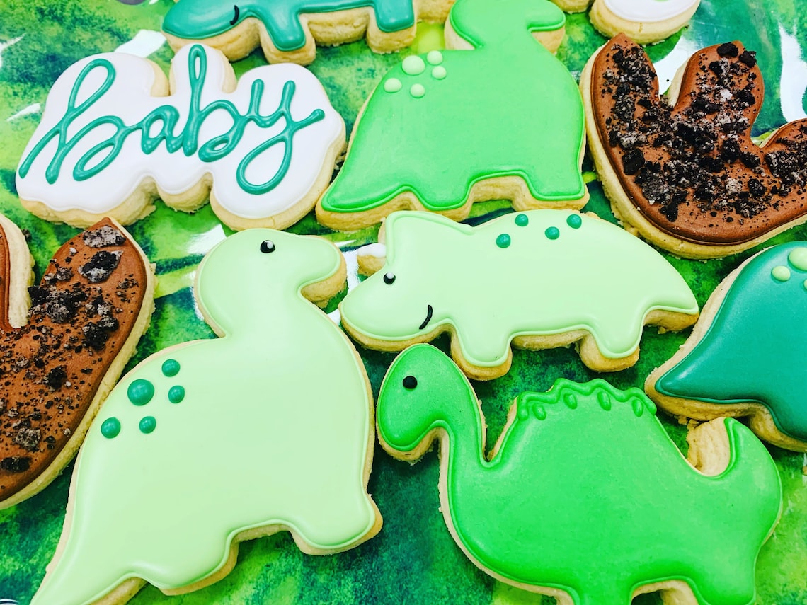 Baby Dino Cookie Set - Etsy