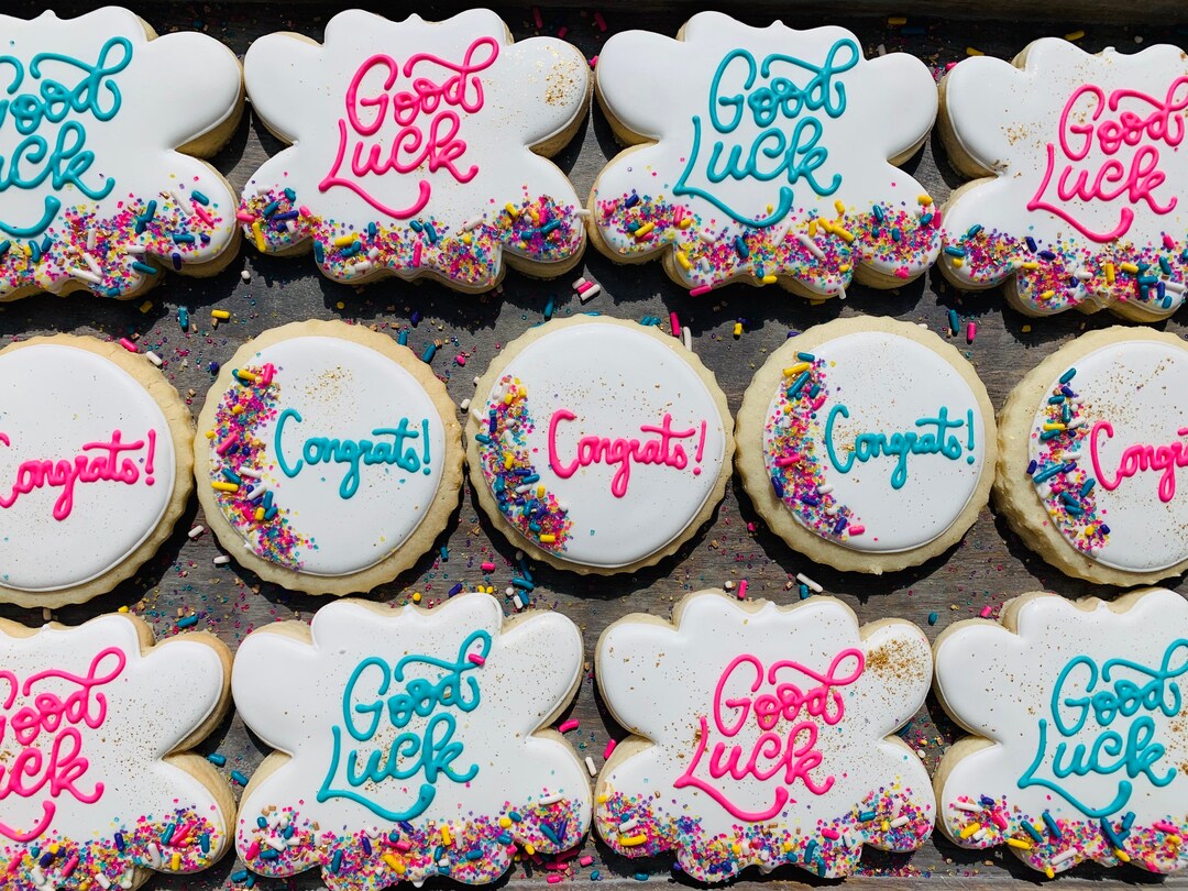 Congrats Good Luck Cookies - Etsy