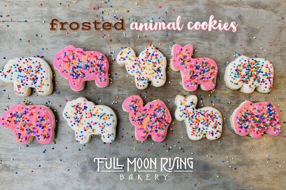 Full Moon Frosted Animal Cookies nostalgic cookie treat | Etsy