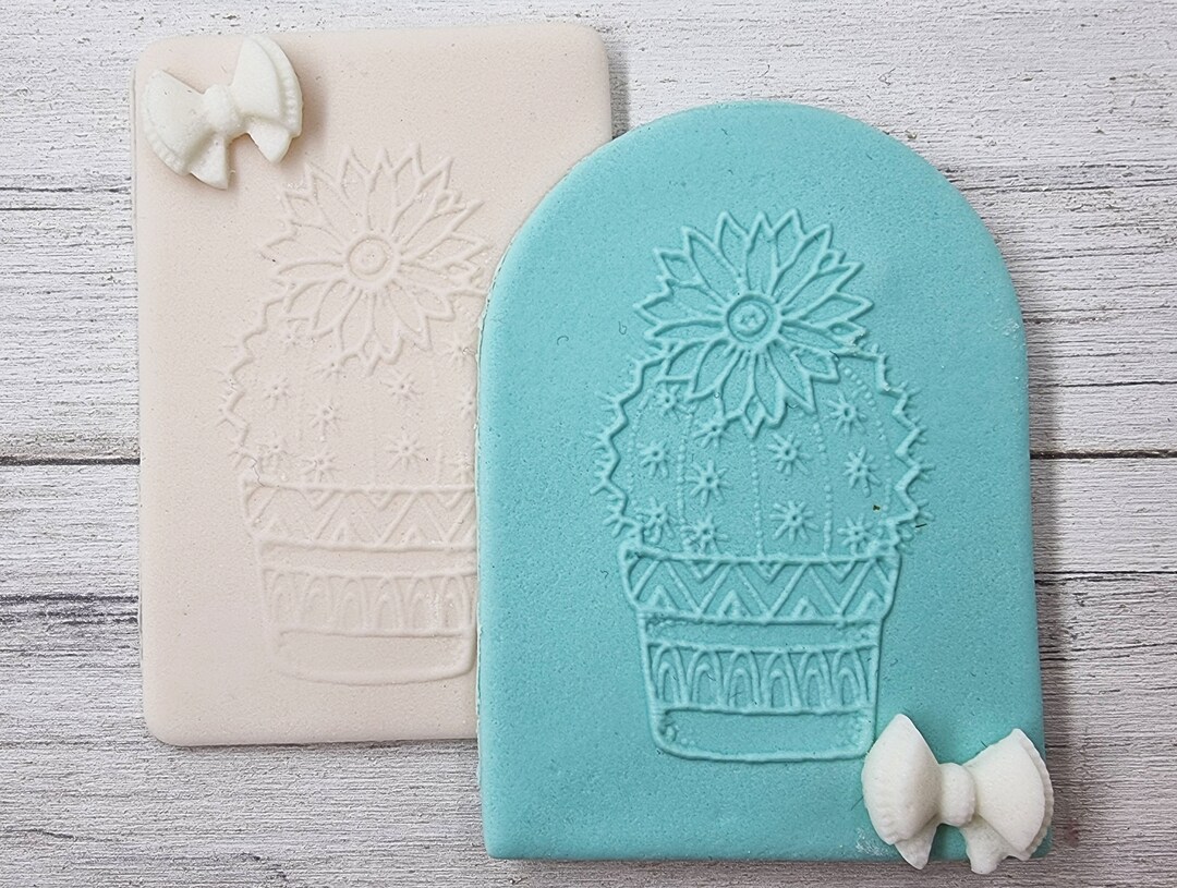 Cactus Embosser Fondant Stamp, Acrylic Embosser for Cookies, Stamp - Etsy