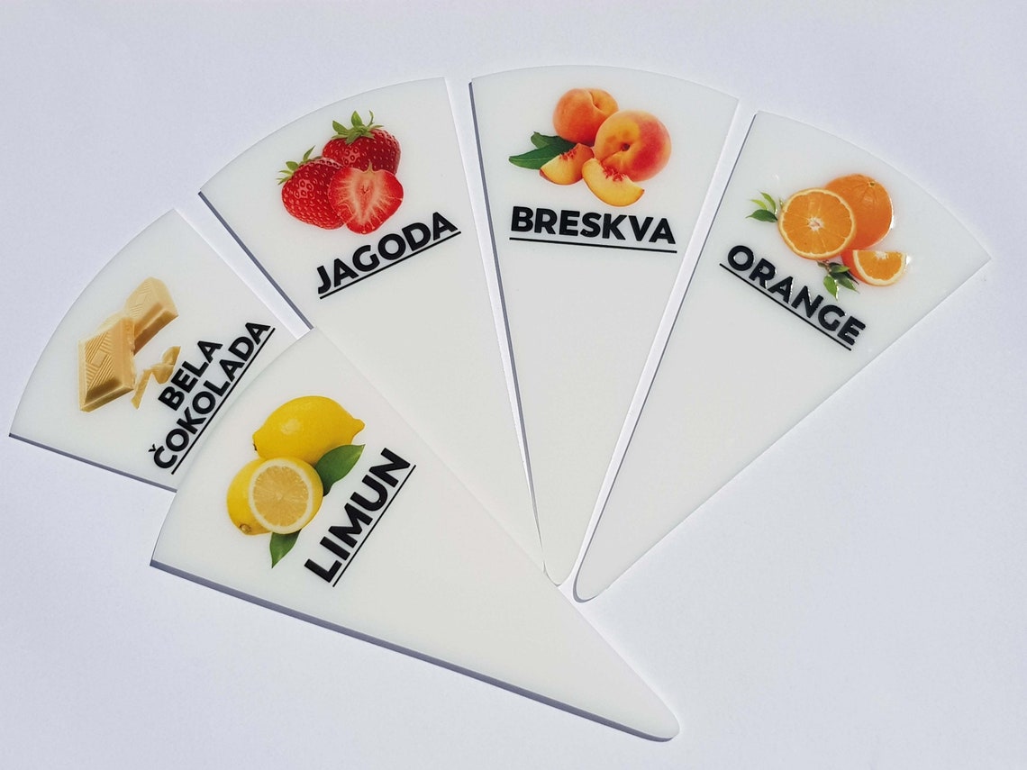 12 Pcs Gelato Flavor Markers, Ice Cream Labels, Flavor Tags, Gelato ...