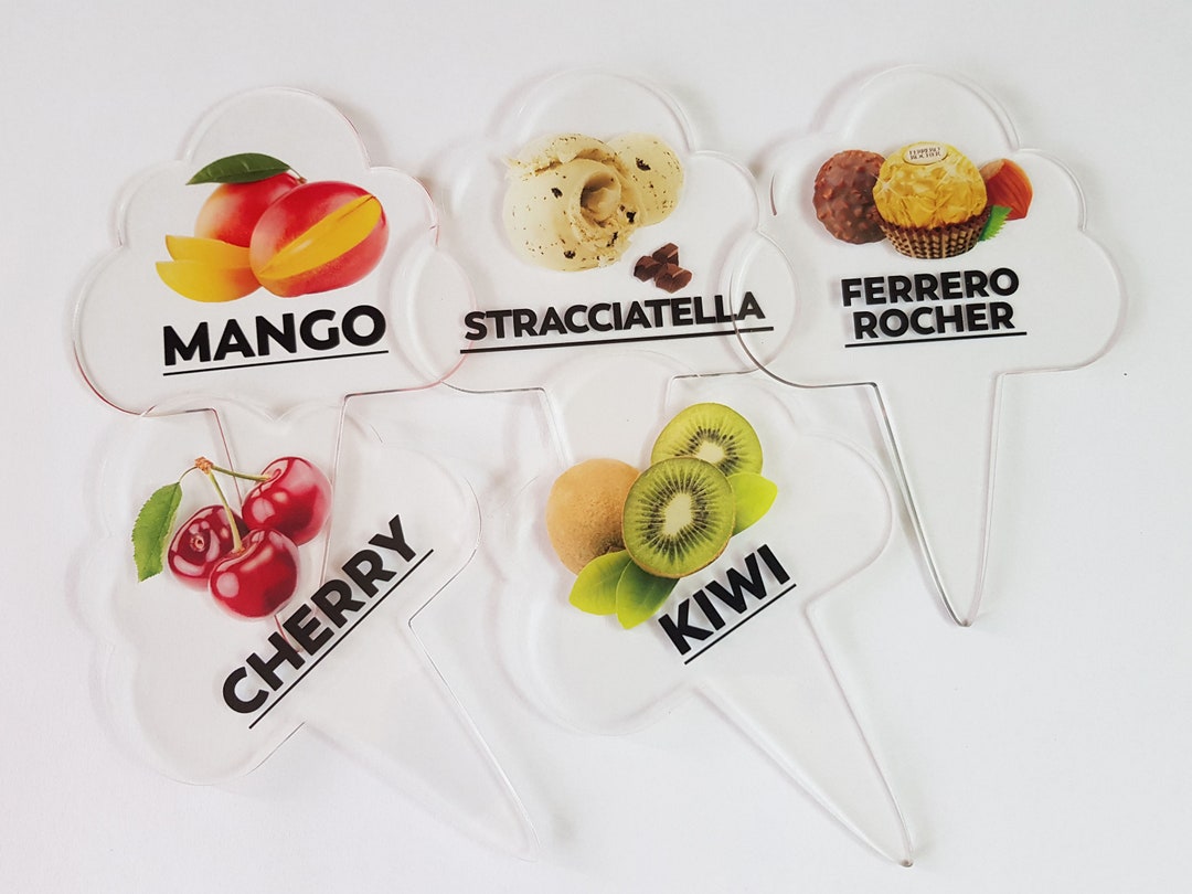 Gelato Flavor Markers, Ice Cream Labels, Flavor Tags, Gelato Stickers ...