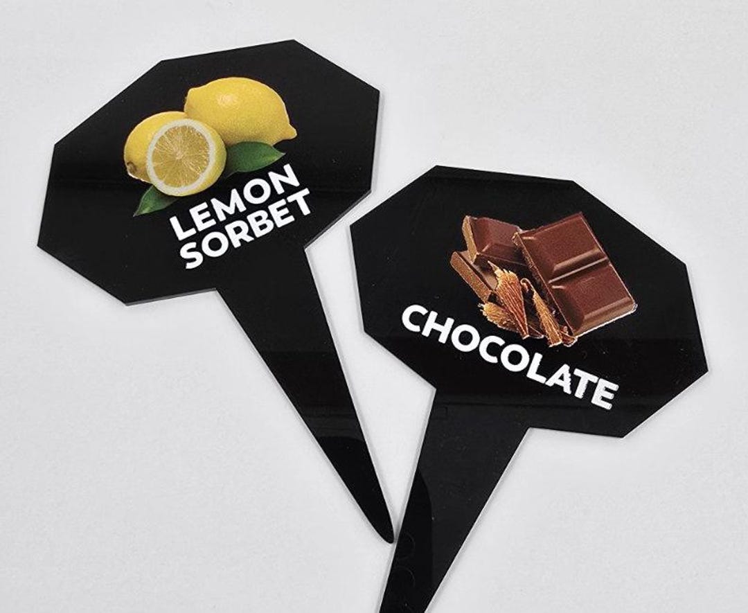 18 Pcs Gelato Flavor Markers, Ice Cream Labels, Flavor Tags, Gelato ...