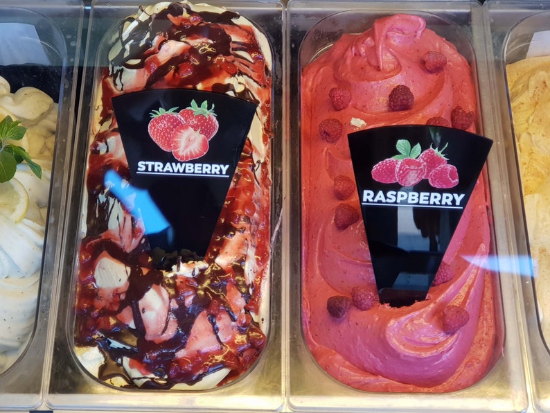 12 Pcs Custom Gelato Flavor Markers, Ice Cream Labels, Flavor Tags ...