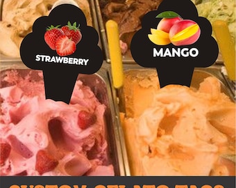 Gelato Flavor Markers, Ice Cream Labels, Flavor Tags, Gelato Stickers ...