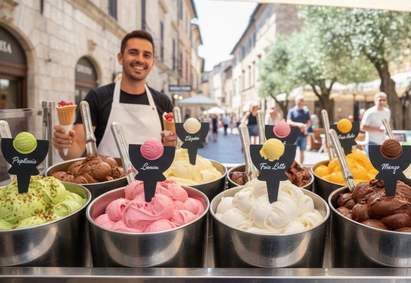 Gelato Flavor Labels, Ice Cream Tags, Bakery, Markers, Gelato Stickers ...
