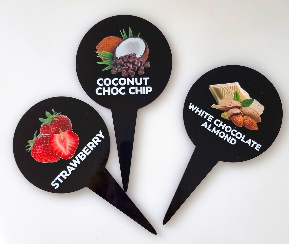 Gelato Flavor Markers, Ice Cream Labels, Flavor Tags, Gelato Stickers ...