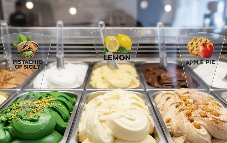 12 Pcs Gelato Flavor Markers, Ice Cream Labels, Flavor Tags, Gelato ...
