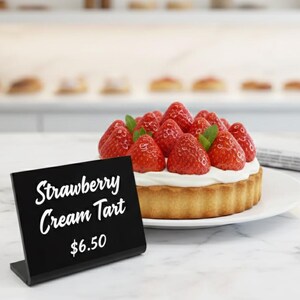 Acrylic Display Stand With Clip | Reusable Menu Sign Holder | Table ...