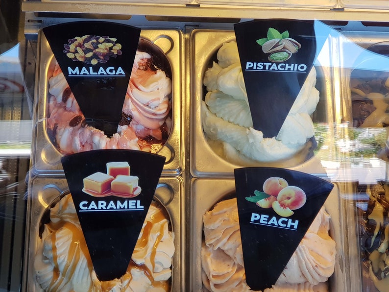 12 Pcs Custom Gelato Flavor Markers, Ice Cream Labels, Flavor Tags ...