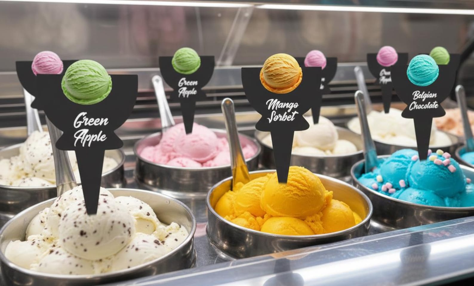 Gelato Flavor Labels, Ice Cream Tags, Bakery, Markers, Gelato Stickers ...