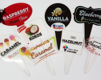 Gelato Flavor Markers, Ice Cream Labels, Flavor Tags, Gelato Stickers ...