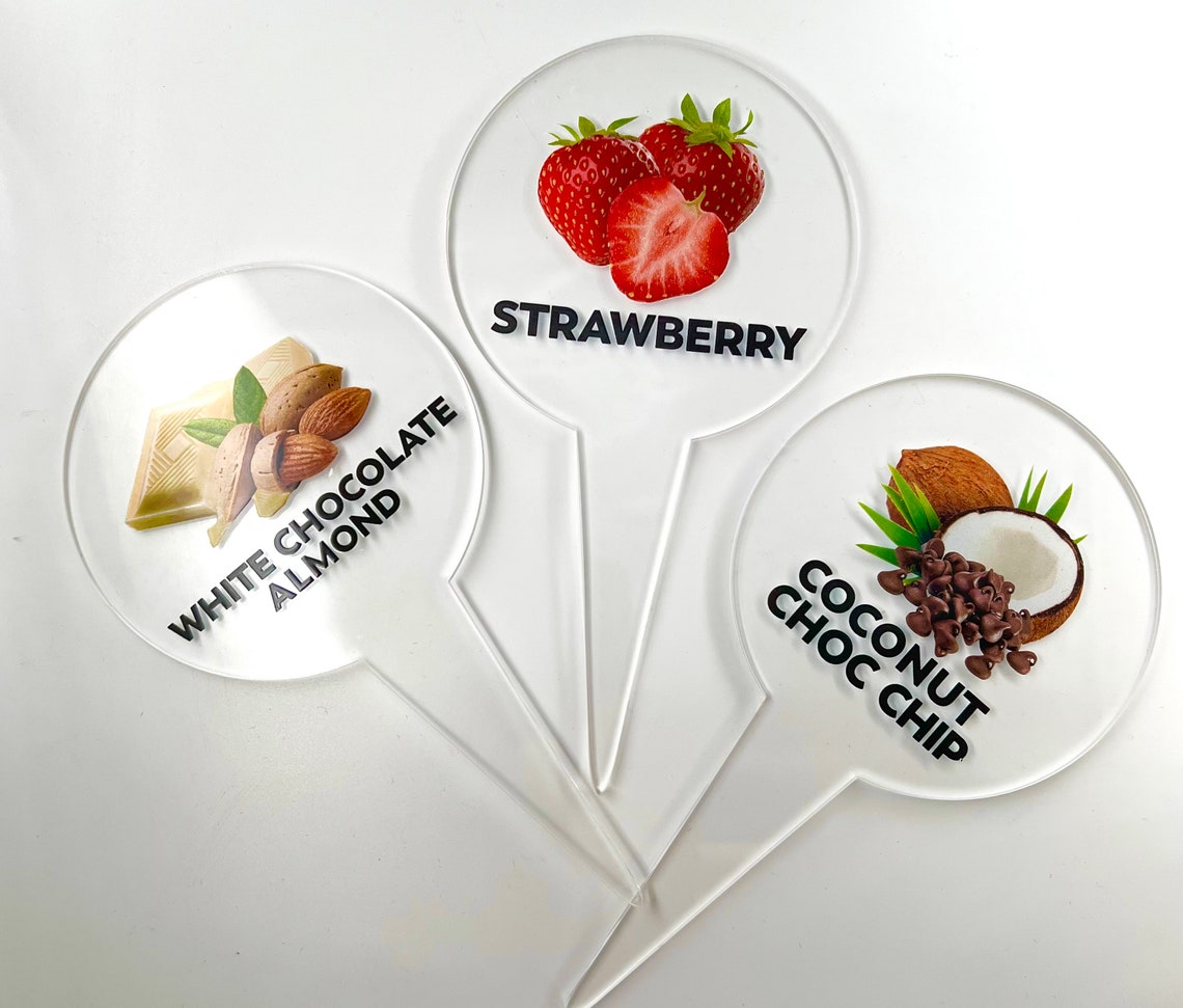 Gelato Flavor Markers, Ice Cream Labels, Flavor Tags, Gelato Stickers ...