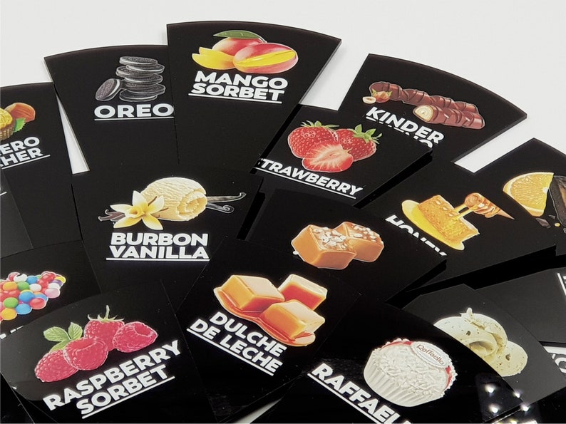 12 Pcs Custom Gelato Flavor Markers, Ice Cream Labels, Flavor Tags ...