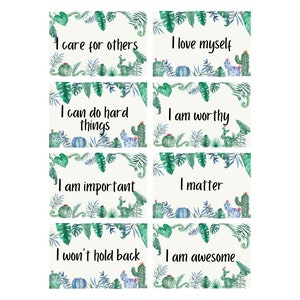 Succulents and Cactus Affirmation Cards - Etsy