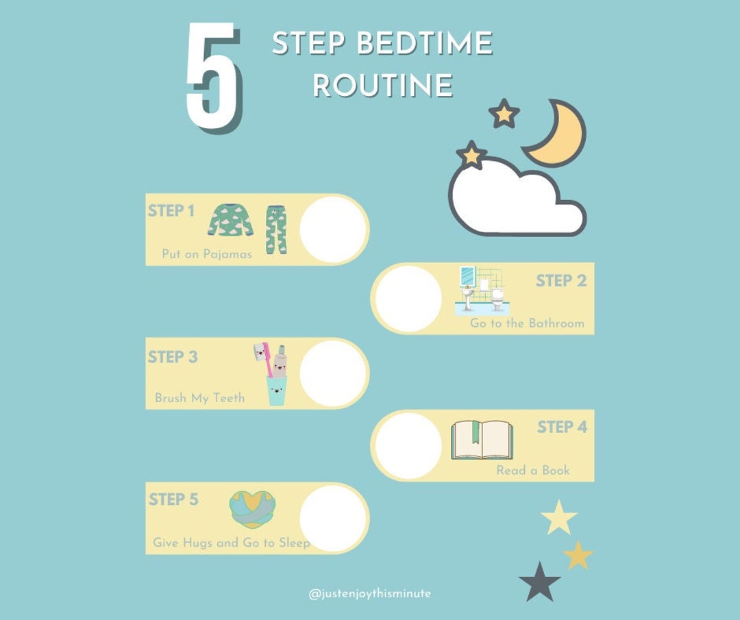 5 Step Bedtime Routine - Etsy