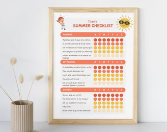 Printable Editable Summer Checklist Summer Checklist Summer Routine ...