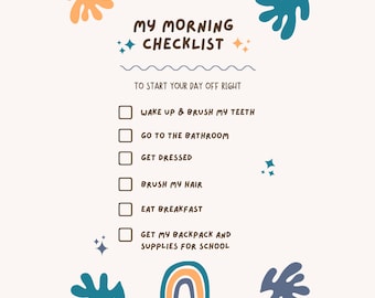 Morning Checklist - Etsy