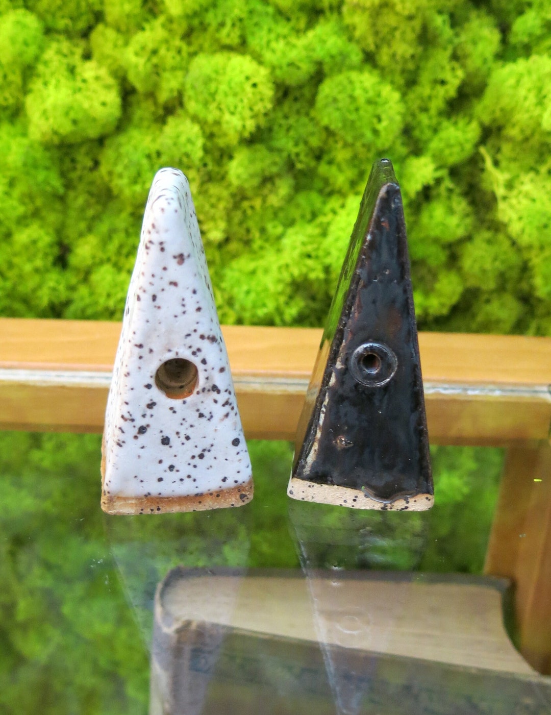 Handmade Ceramic Evil Eye Mini Triangle Duo - Etsy