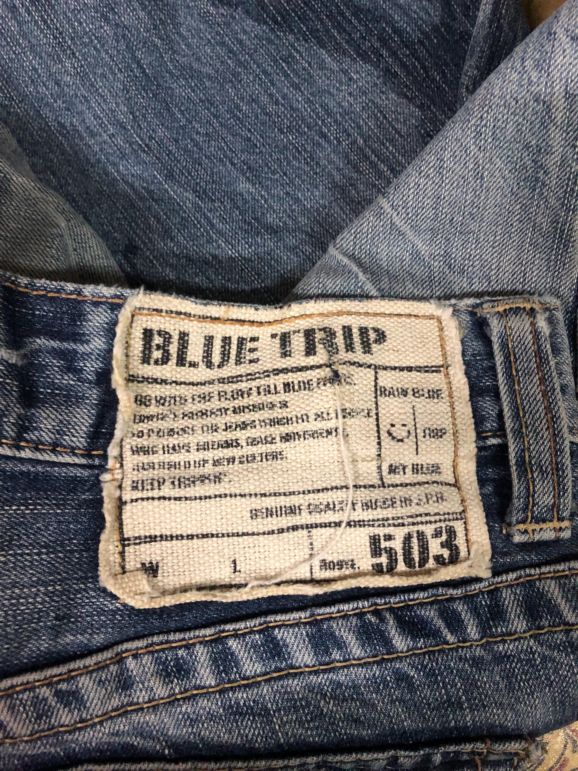 Edwin 502 Blue Trip Flare Denim Pants - Etsy
