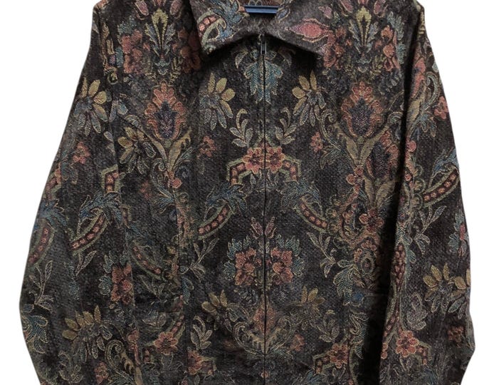 Flashback Thick Tapestry Paisley Coat Size L - Etsy