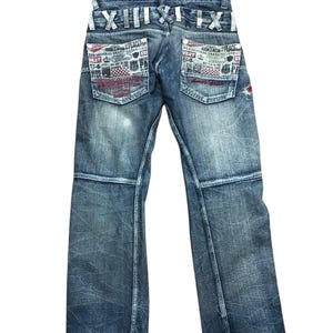Memory Special Double Waist Denim Pants - Etsy