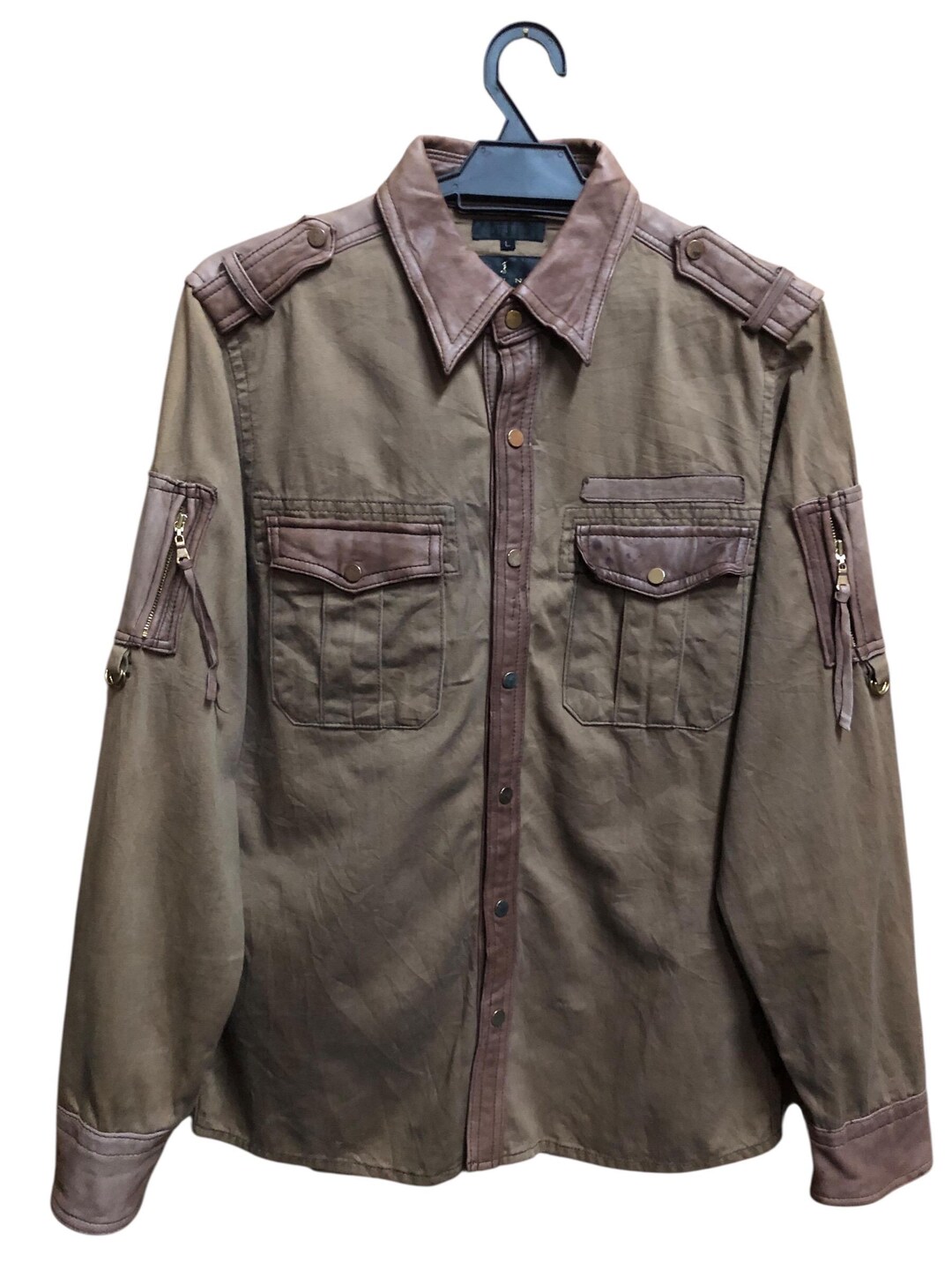 Junmen Leather Collared and Wrist Jacket - Etsy