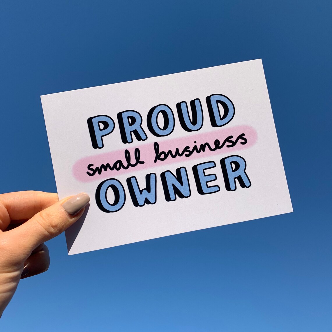 Proud Small Business Owner Postcard Print Small Business - Etsy
