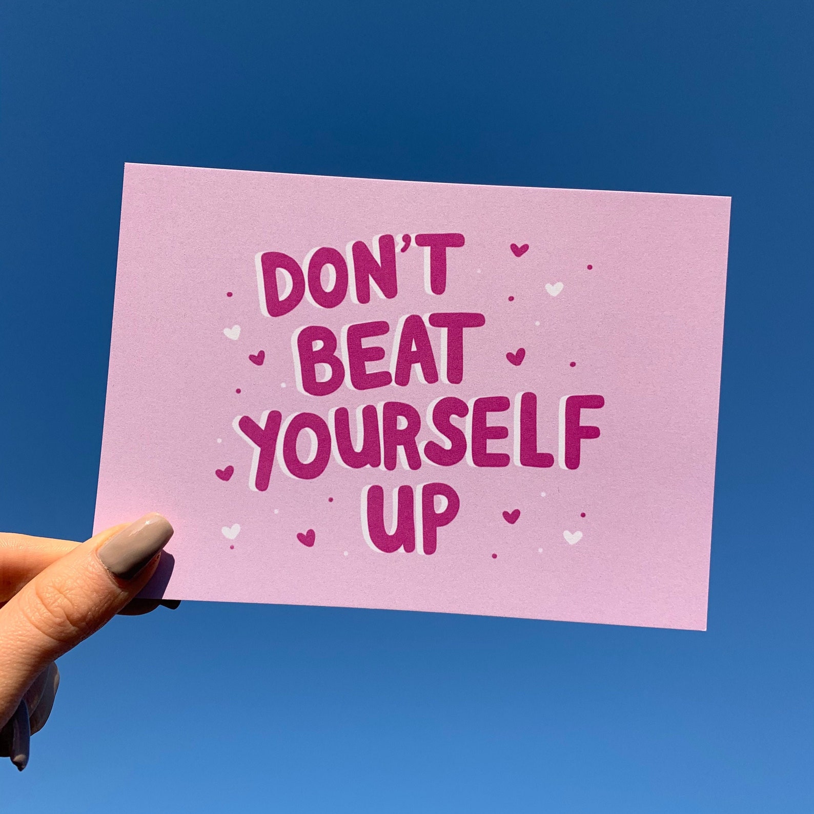 Dont Beat Yourself up Postcard Print Positive Mental - Etsy