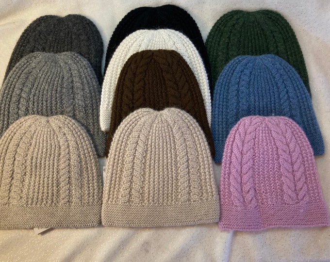 Classic Cable 100% Alpaca Hat/alpaca Cable Hat/cable Hat/winter Cable ...