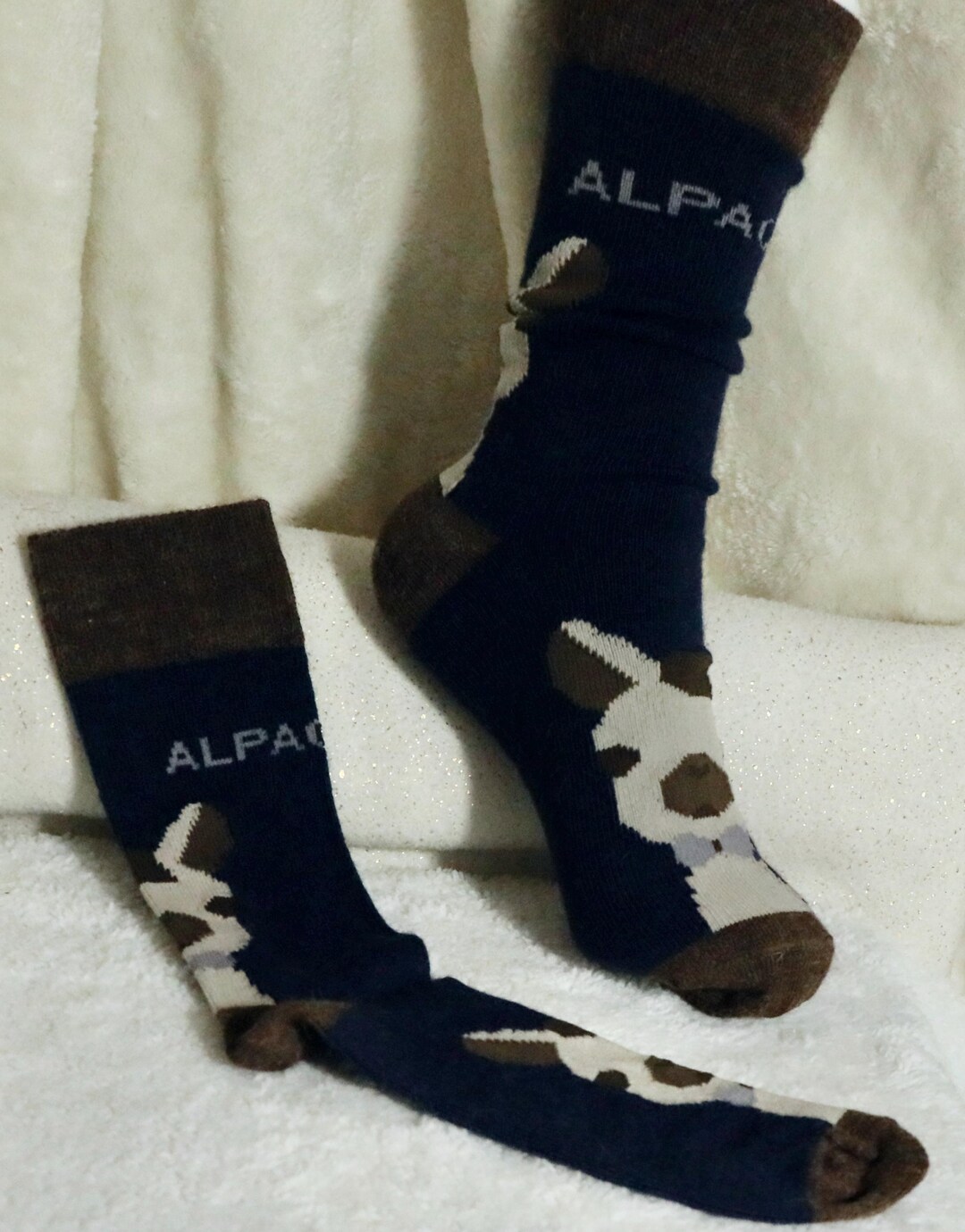 Cute Alpaca Print Crew Socks/alpaca Crew Socks/alpaca Print Socks - Etsy