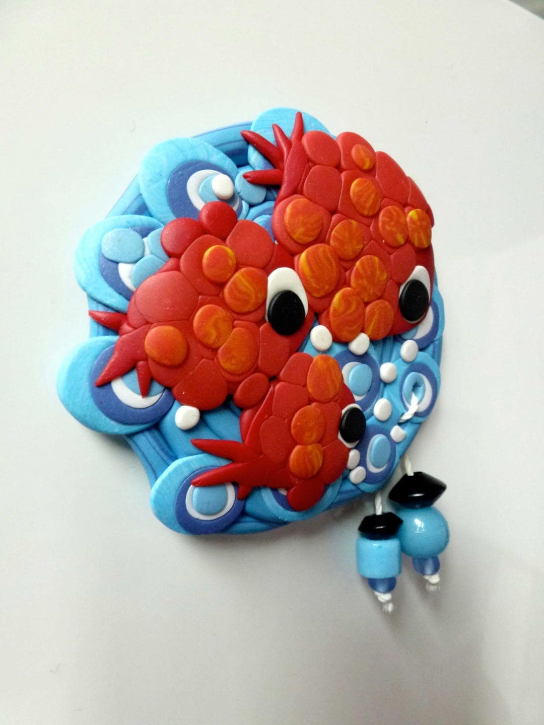 Magnet SMALL FISH Red Blue in Fimo - Etsy UK