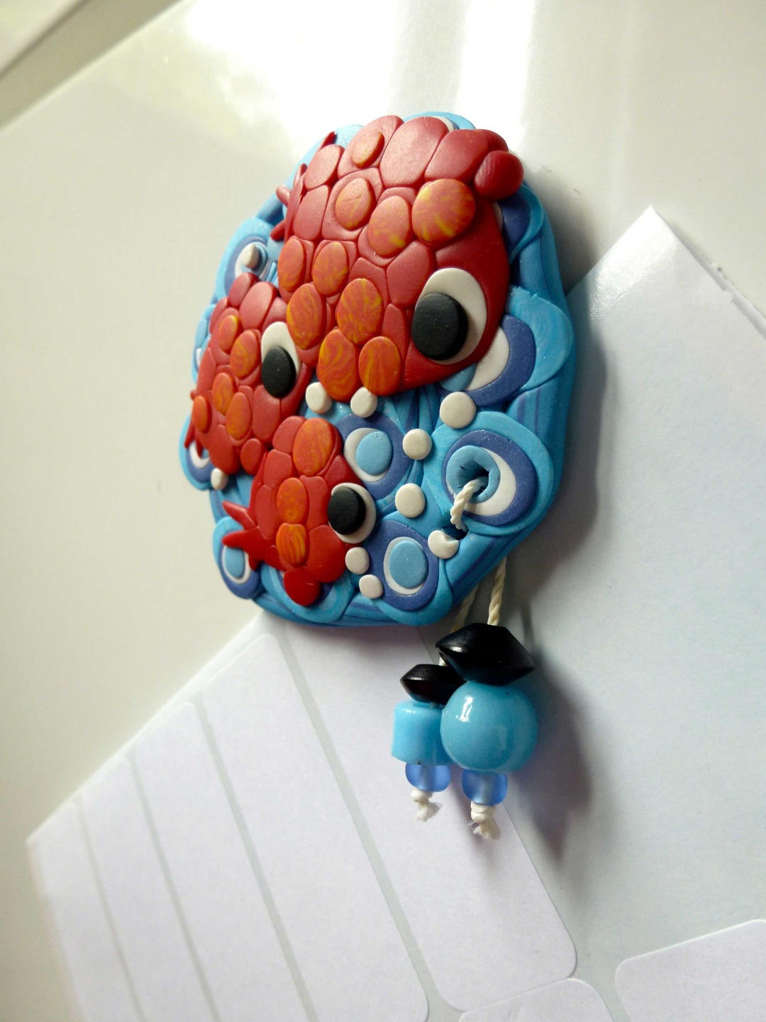 Magnet SMALL FISH Red Blue in Fimo - Etsy UK