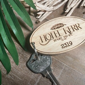 Wooden Custom Hotel Keychain - Etsy