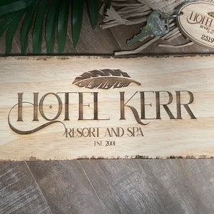 Custom Hotel Bandb Wooden Sign - Etsy