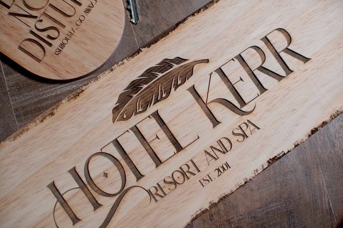 Custom Hotel Bandb Wooden Sign - Etsy