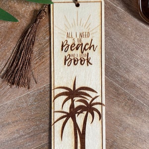 Books and the Beach Wooden Bookmarks Set of 3 - Etsy