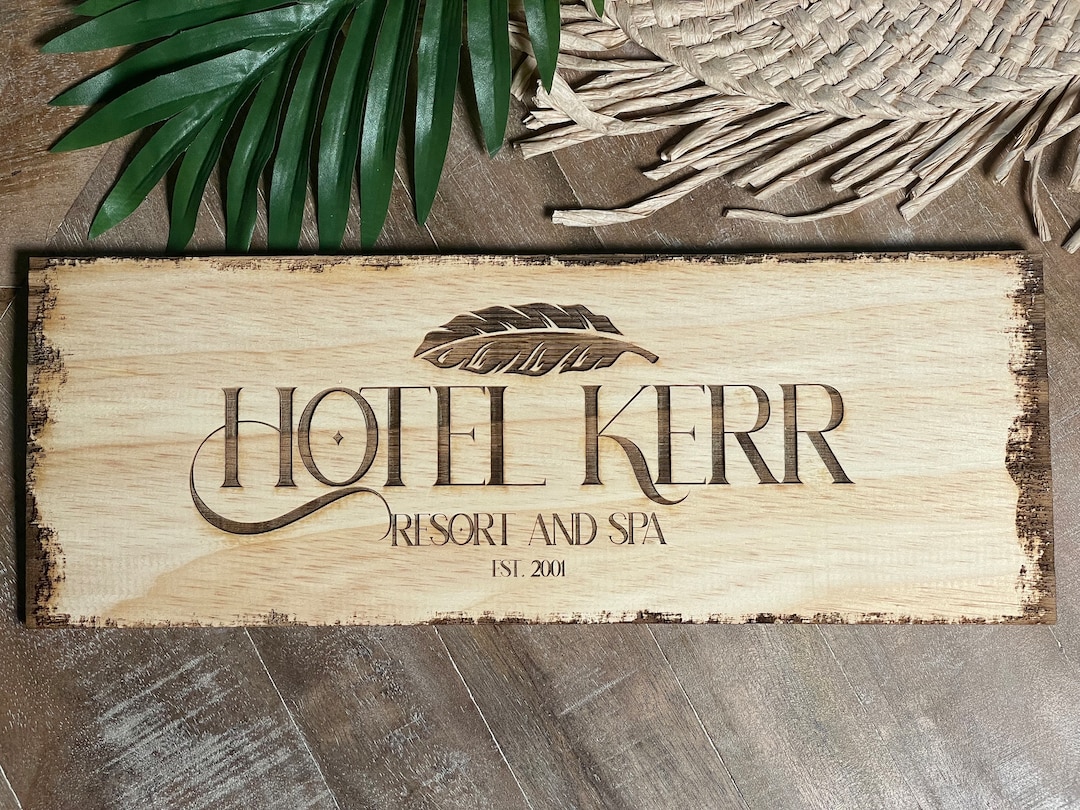 Custom Hotel Bandb Wooden Sign - Etsy