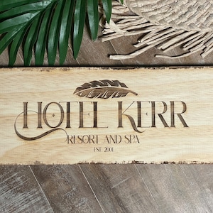 Custom Hotel Bandb Wooden Sign - Etsy