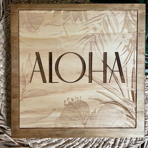 Aloha Tropical Hawaiian Wooden Sign - Etsy
