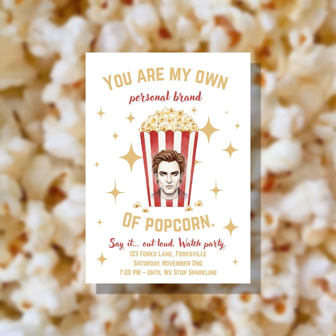 Editable Twilight Watch Party Invitation | You Are My Own Personal ...
