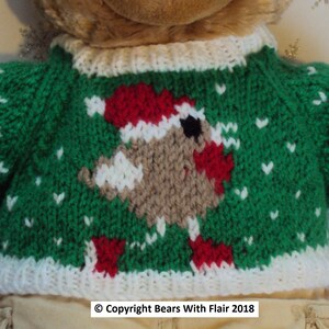 KNITTING PATTERN Instant Download PDF Bear Christmas Jumper Sweater ...
