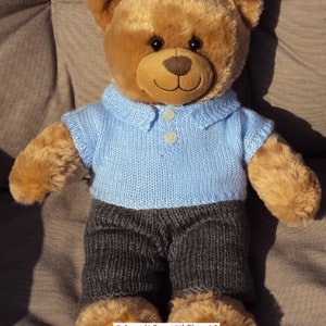KNITTING PATTERN Instant Download PDF Boy Bear School Uniform Fits ...