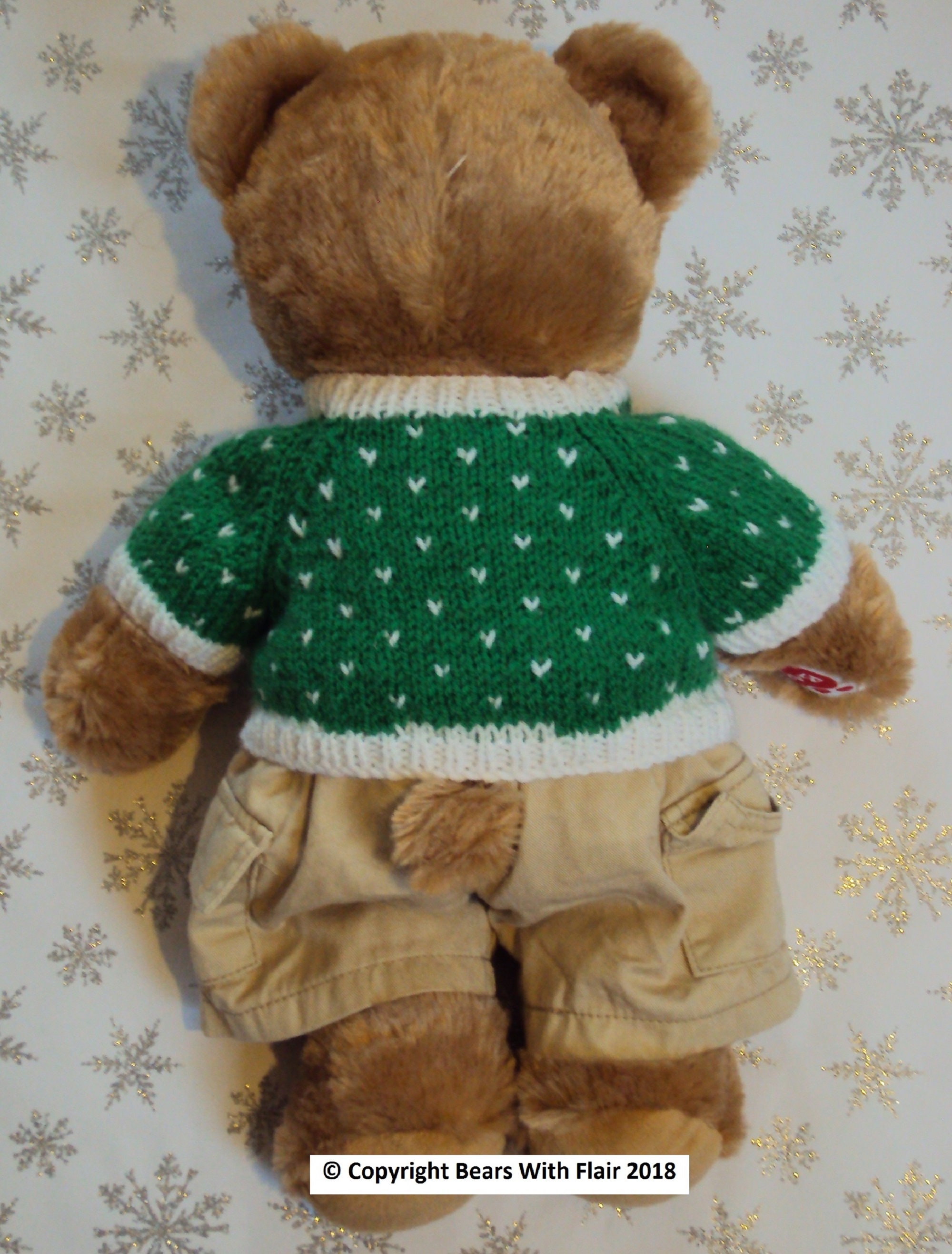 KNITTING PATTERN Instant Download PDF Bear Christmas Jumper | Etsy