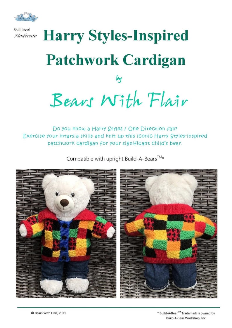 KNITTING PATTERN Instant Download PDF Bear Harry - Etsy