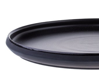 Large Black Plate - Etsy