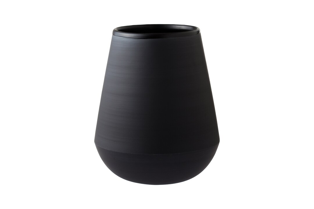 Ceramic Vase for Flowers Matte Black Ceramic Handmade - Etsy