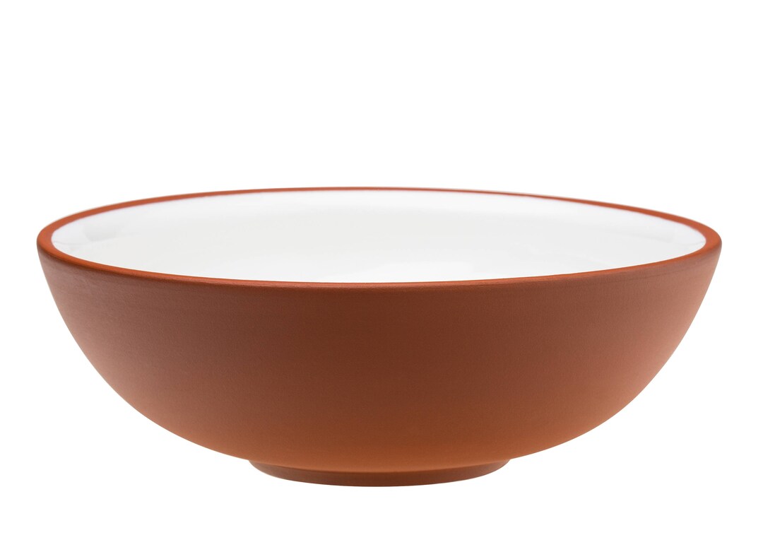 23.5 Cm 9.3 Terracotta Salad/pasta Bowl Handmade - Etsy